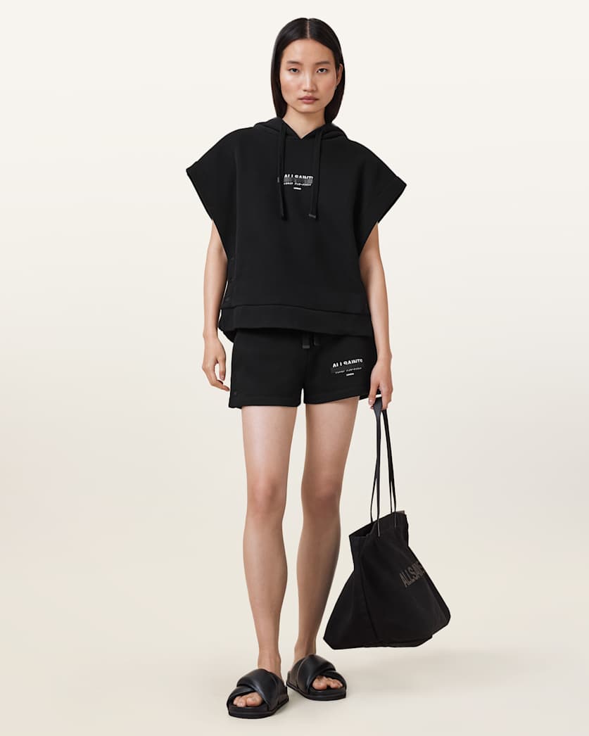 Sorri Redact Logo Hoodie Black | ALLSAINTS